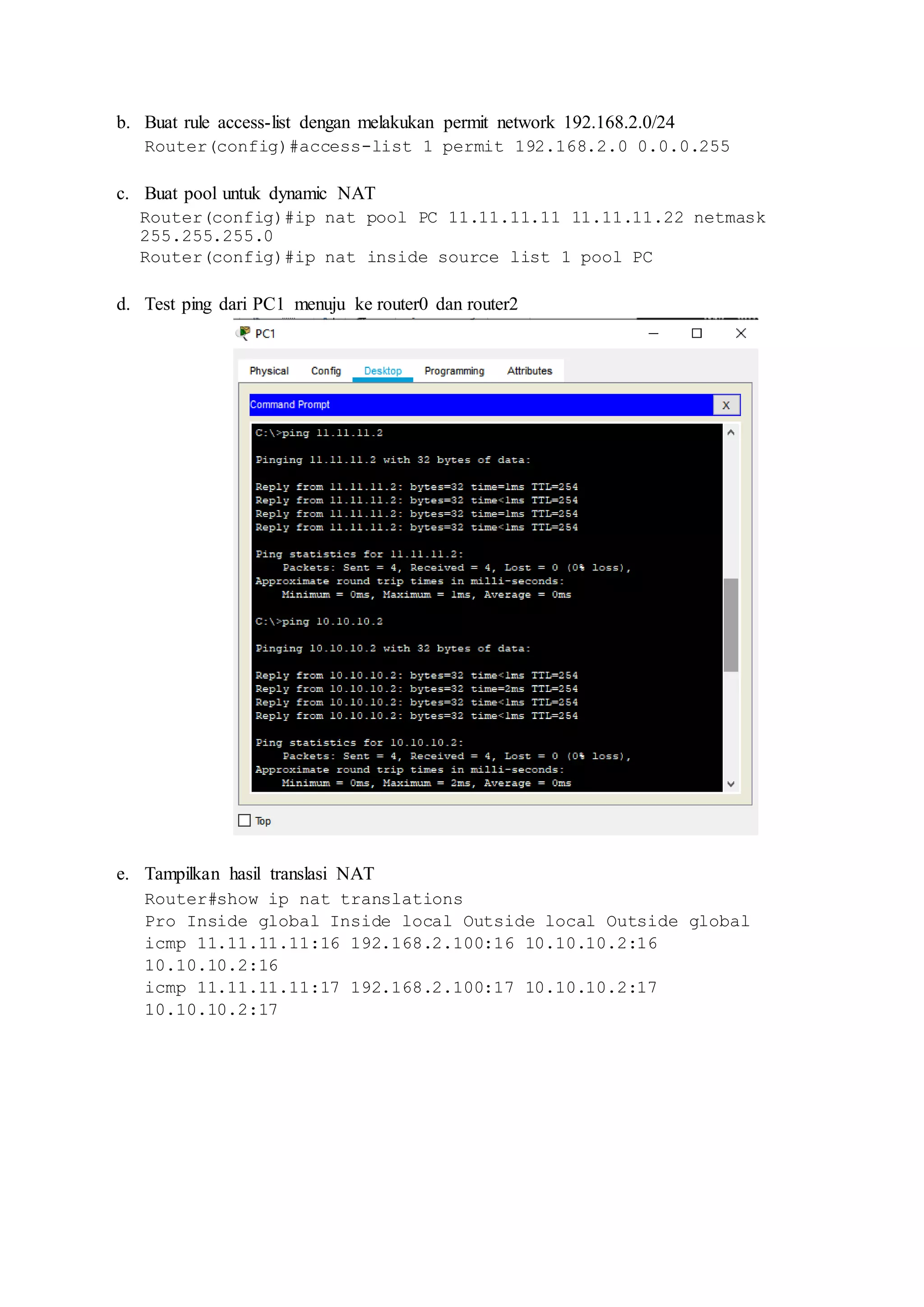 JARINGAN KOMPUTER LANJUTAN “NETWORK ADDRESS TRANSLATION (NAT) dan ...