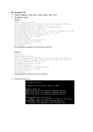 JARINGAN KOMPUTER LANJUTAN “NETWORK ADDRESS TRANSLATION (NAT) dan ...