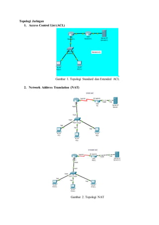 JARINGAN KOMPUTER LANJUTAN “NETWORK ADDRESS TRANSLATION (NAT) dan ACCESS CONTROL LIST (ACL) | DOCX