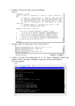 JARINGAN KOMPUTER LANJUTAN “NETWORK ADDRESS TRANSLATION (NAT) dan ACCESS CONTROL LIST (ACL) | DOCX