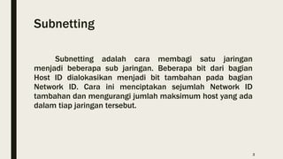 Subnetting IPv4 dan IPv6 | PPTX