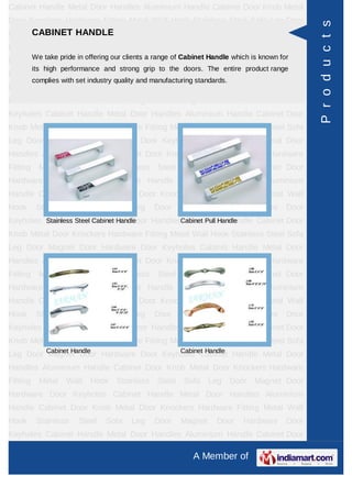 Jay Time Industries, Cabinet Handle, Rajkot | PDF
