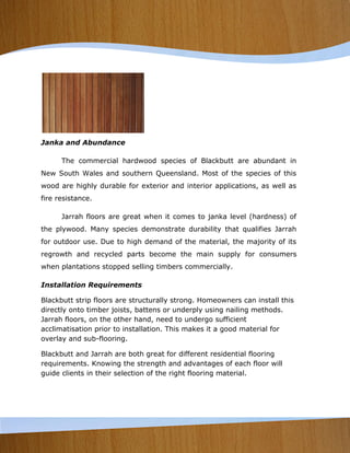 Jarrah or blackbutt which is better | PDF