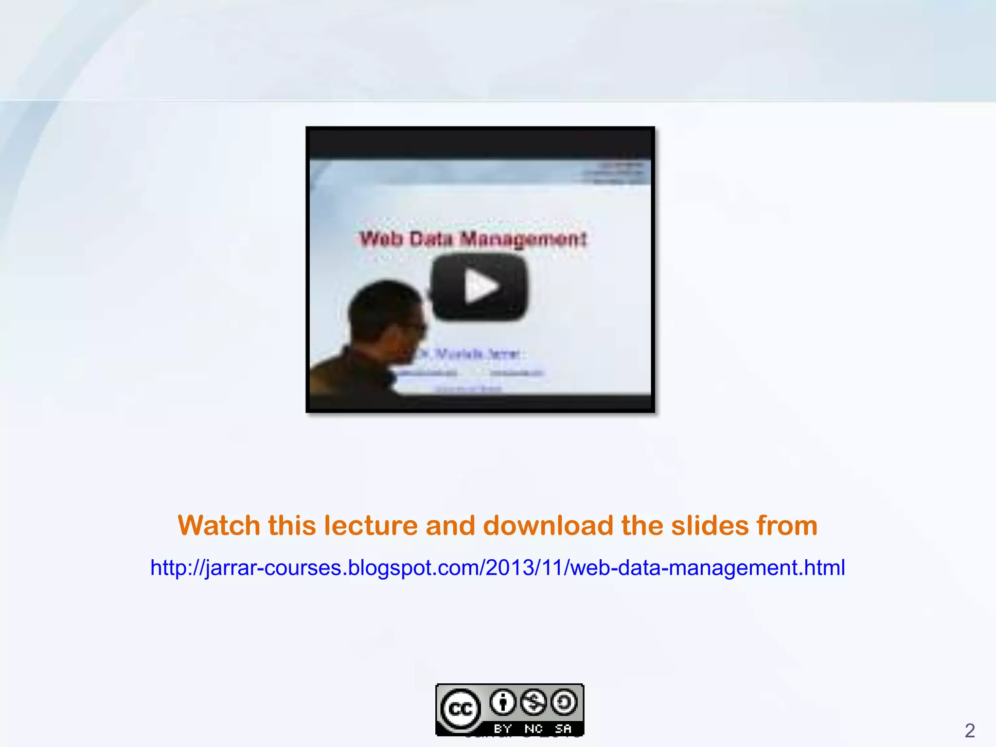 Jarrar: RDFS ( RDF Schema) | PPTX