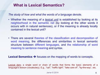 Jarrar.lecture notes.lexicalsemanticsandmultilingualism | PPT