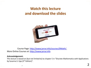 Discrete Mathematics Course Outline | PPT