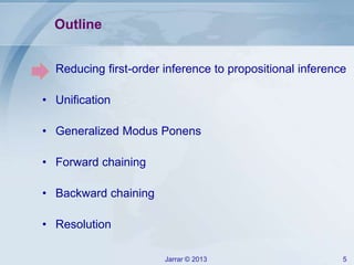 Jarrar: First Order Logic- Inference Methods | PPT