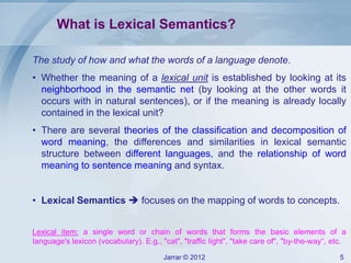Jarrar.lecture notes.lexicalsemanticsandmultilingualism | PPTX ...