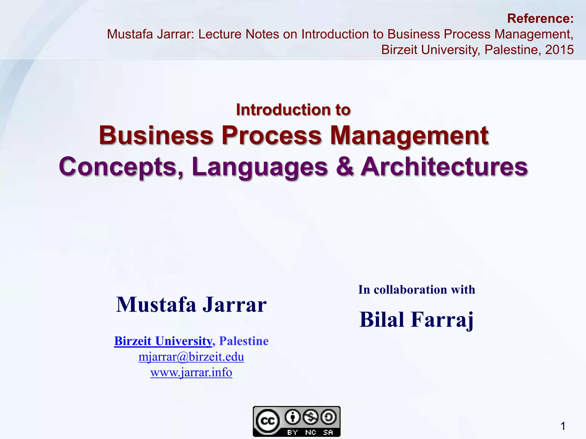 Introduction to Business Process Management | PPTX