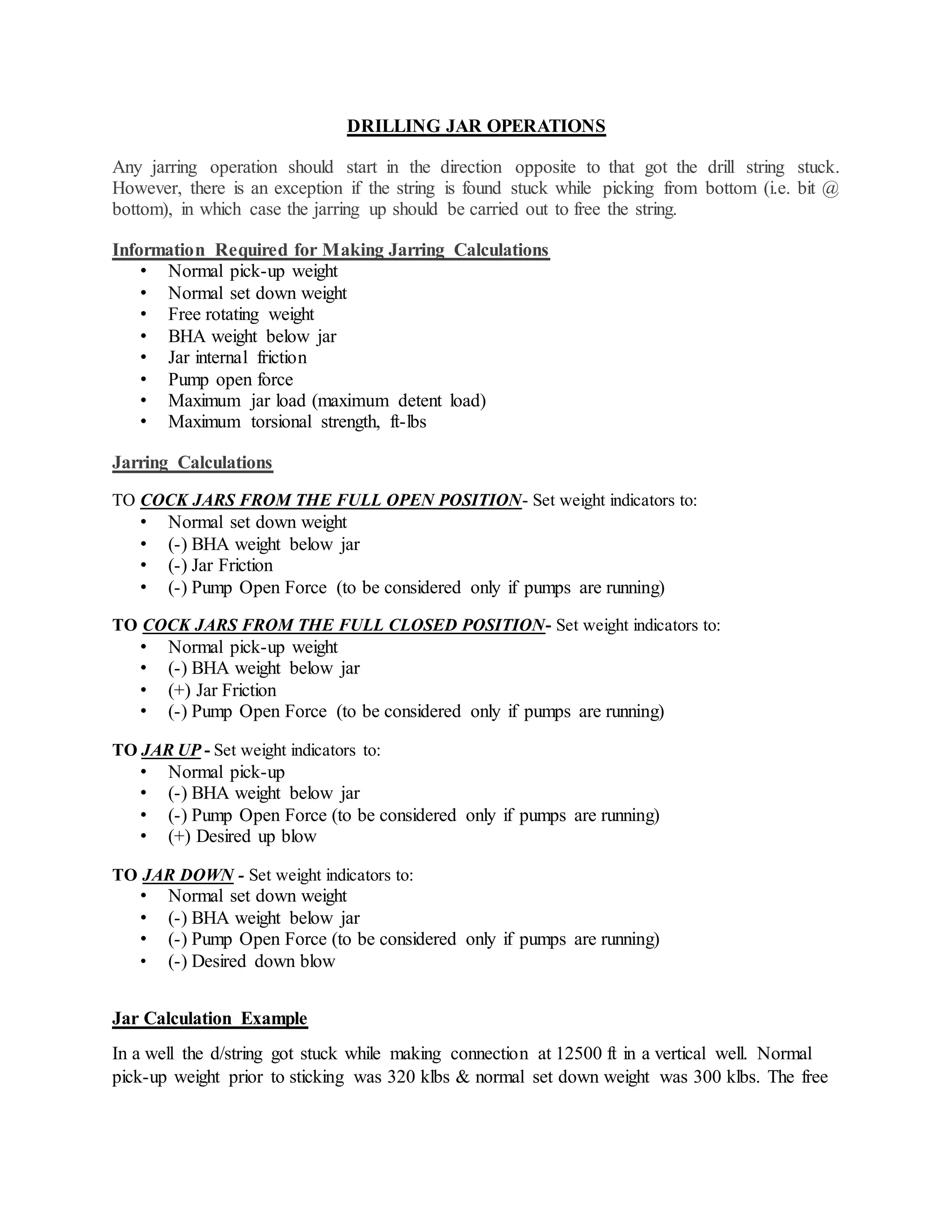 Jarring basics | DOCX