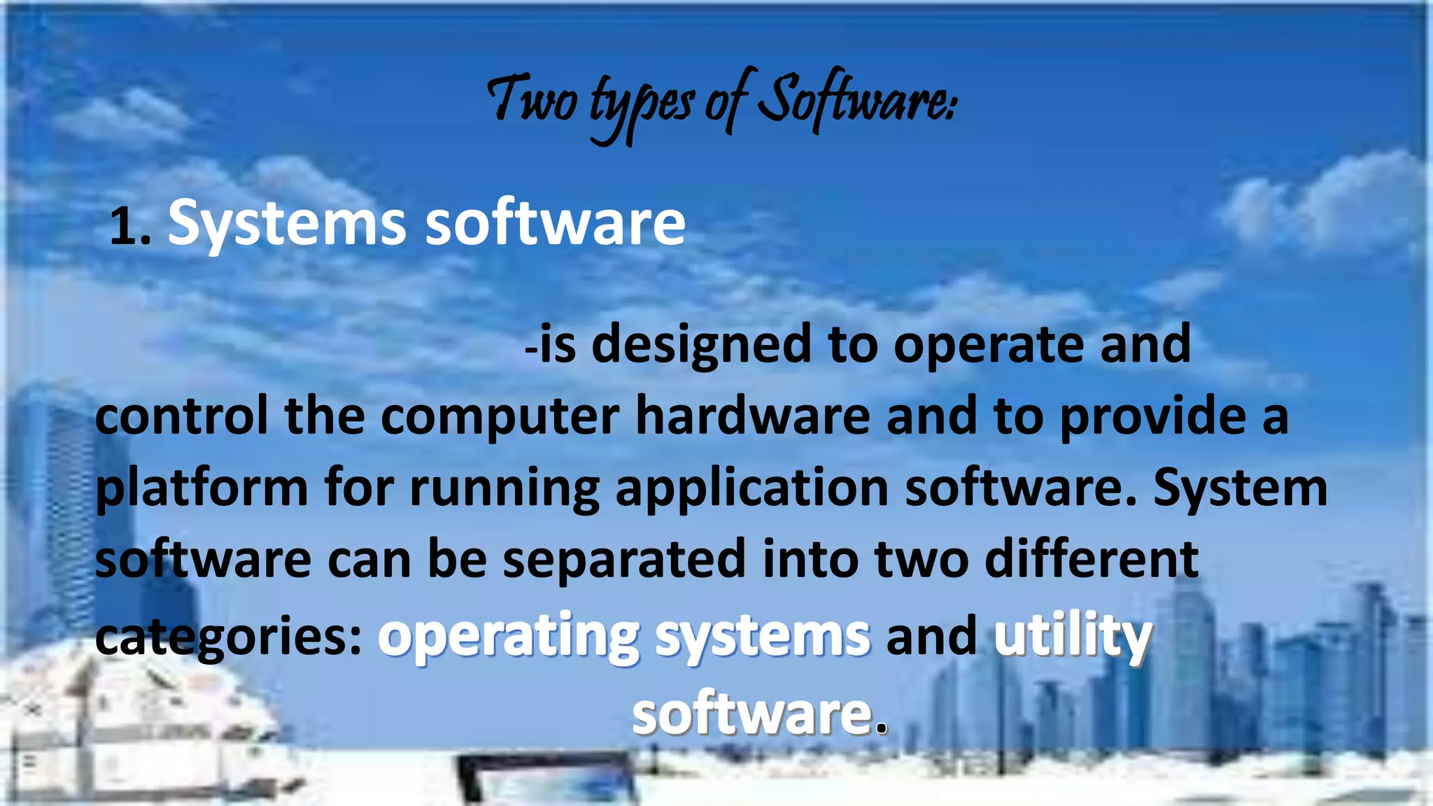 lesson 14 Software- paupautoniikent | PPTX | Operating Systems | Computer Software and Applications