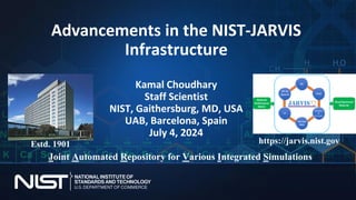 Recent Advancements in the NIST-JARVIS Infrastructure | PPT