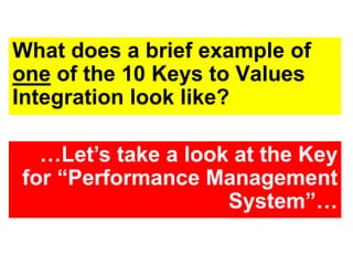 Jarvis 10 keys to values integration snapshot (2) | PDF