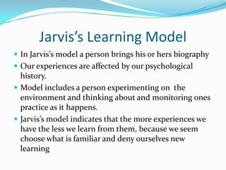 Jarvis learning process theory | PPTX