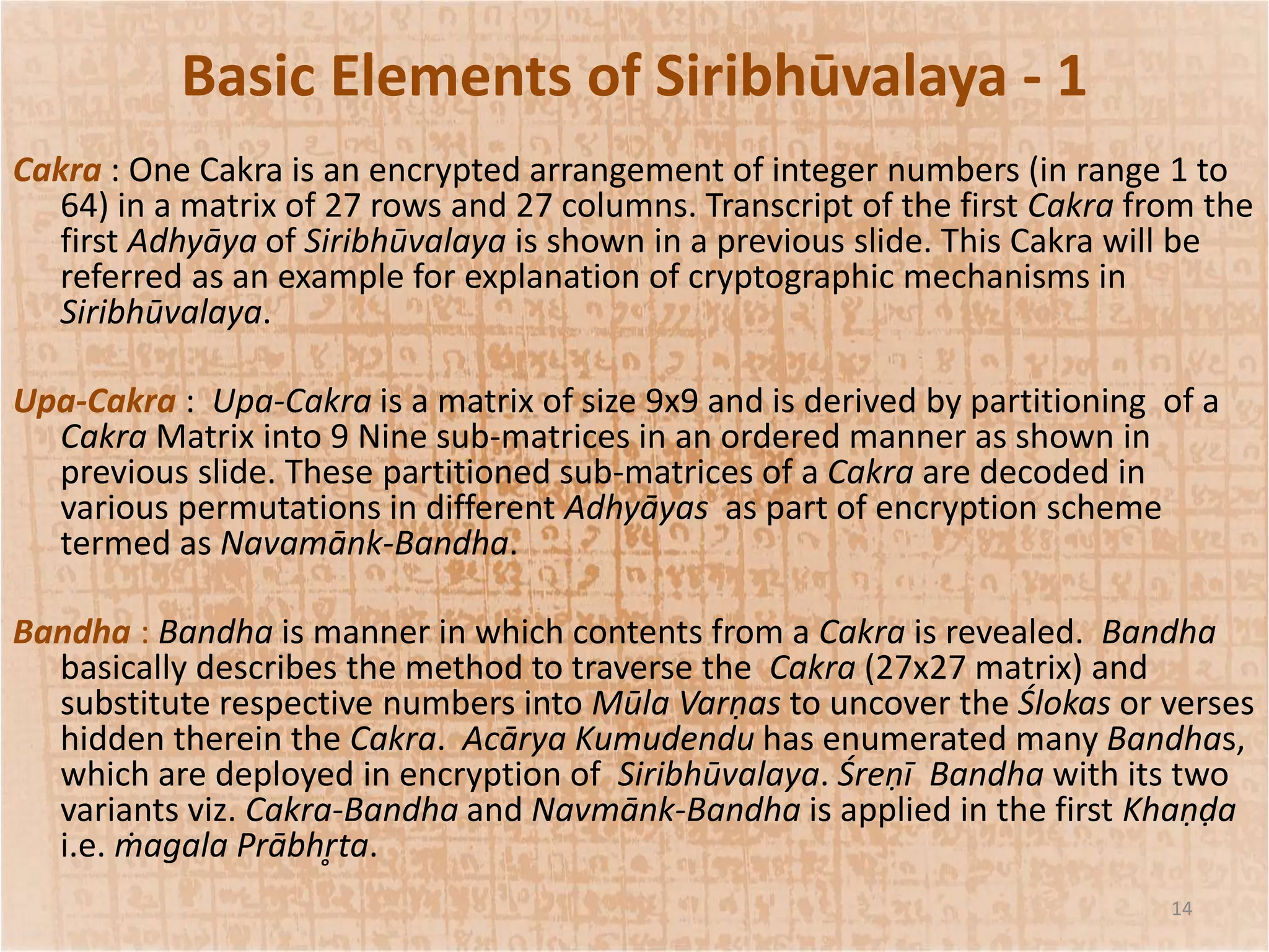 "Introduction to Siribhūvalaya" - Talk at Jain Academy of Scholars | PPTX