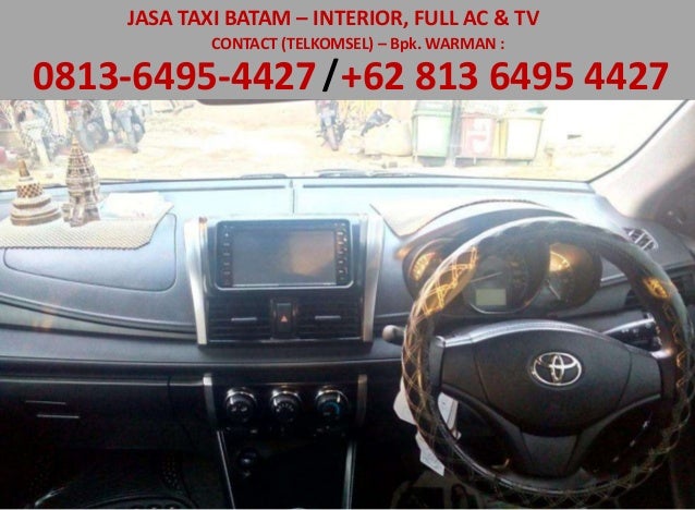 Taxi From Batam Centre to Nongsa, (+62) 813-6495-4427 (Telkomsel)