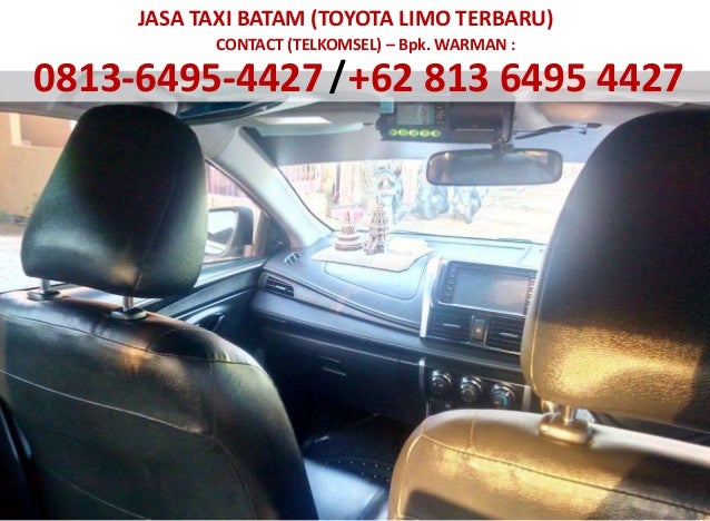 Taxi From Batam Centre to Nongsa, (+62) 813-6495-4427 (Telkomsel)