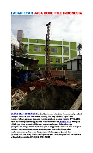 JASA BORE PILE JAKARTA 081211639221 | PDF