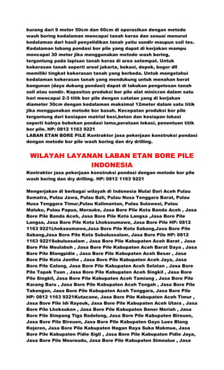 JASA BORE PILE JAKARTA 081211639221 | PDF