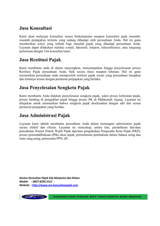 Jasa konsultan pajak | PDF