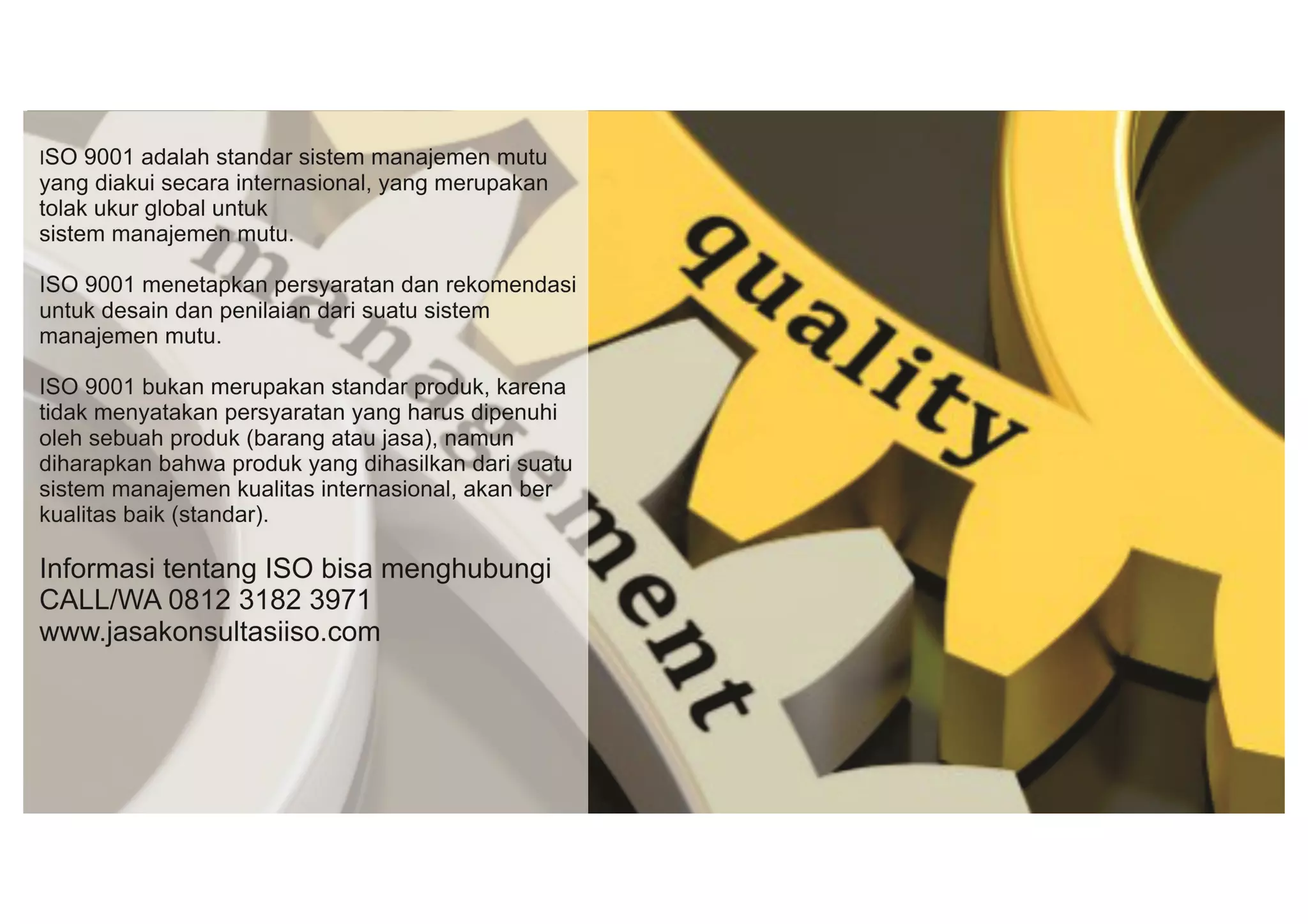 Biaya Pengurusan ISO 9001 | PDF