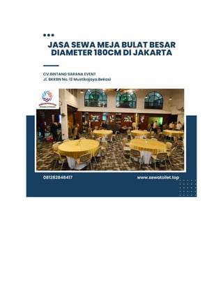 Jasa Sewa Meja Bulat Besar Diameter 180cm di Jakarta.pdf