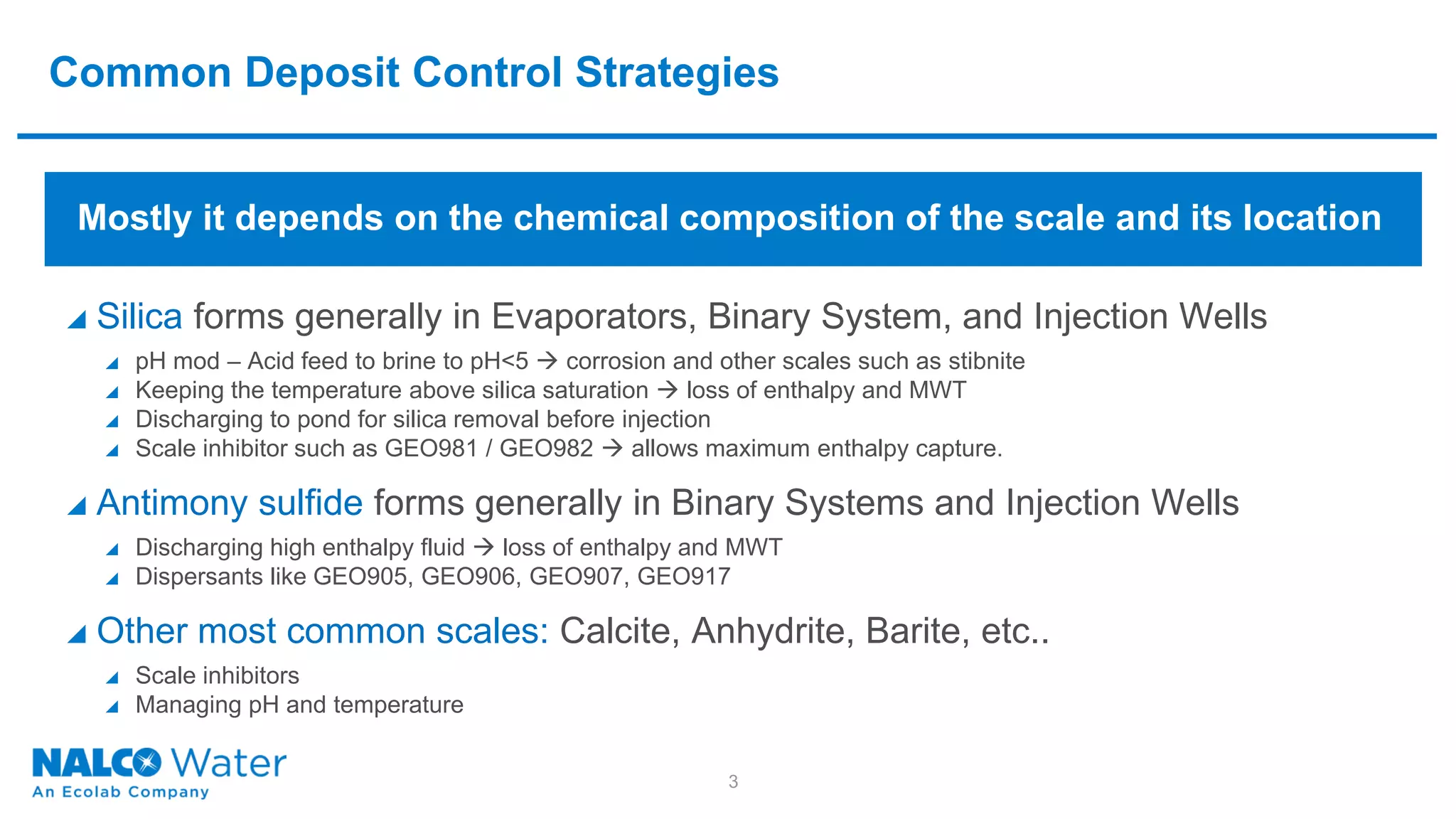 C2 - Managing Silica Deposits in Geothermal: Pros & Cons of pH Mod vs ...