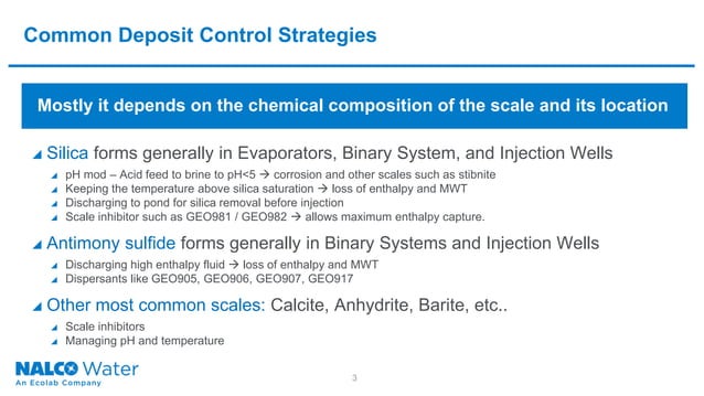 C2 - Managing Silica Deposits in Geothermal: Pros & Cons of pH Mod vs ...