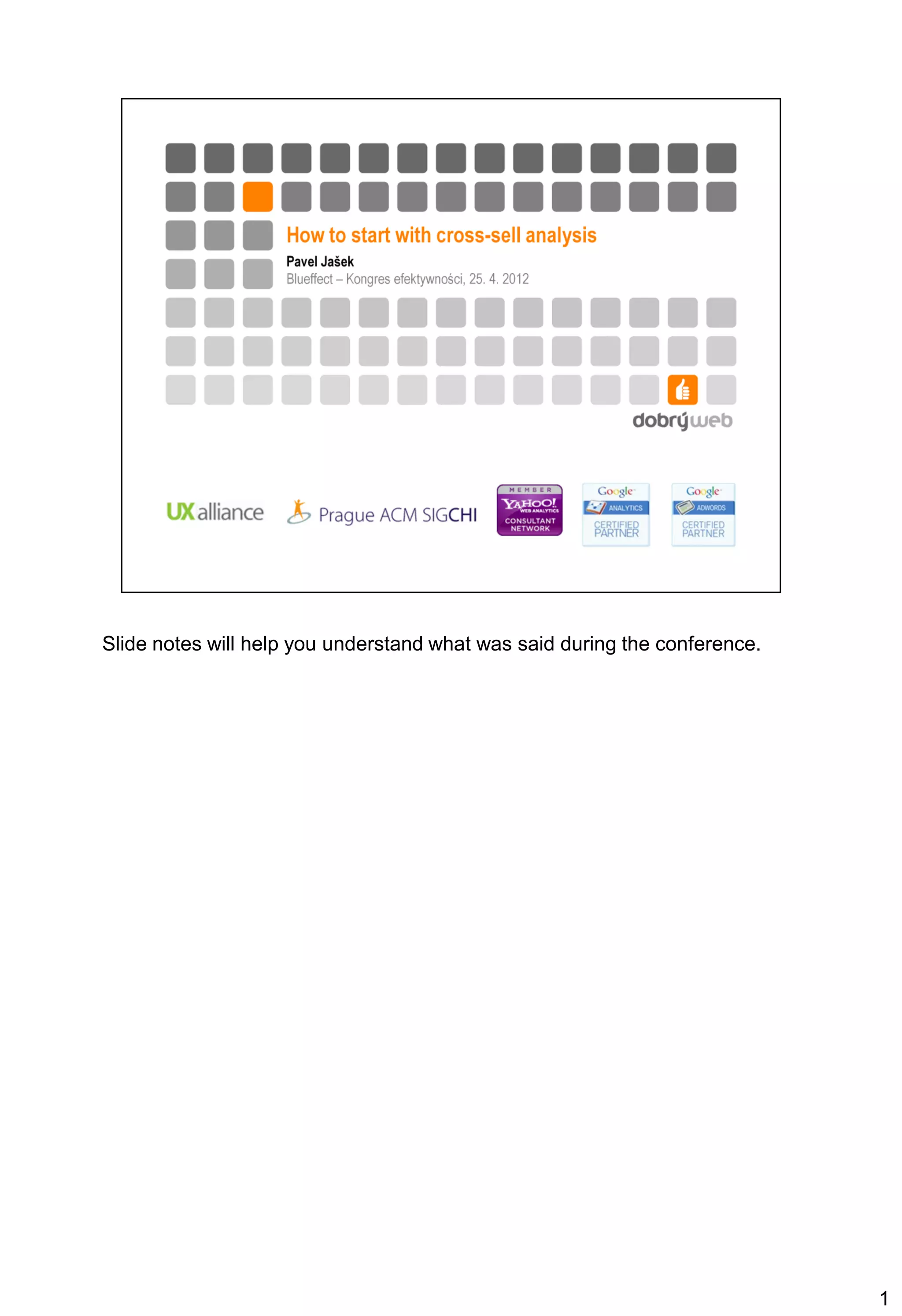 How to start with cross-sell analysis | PDF