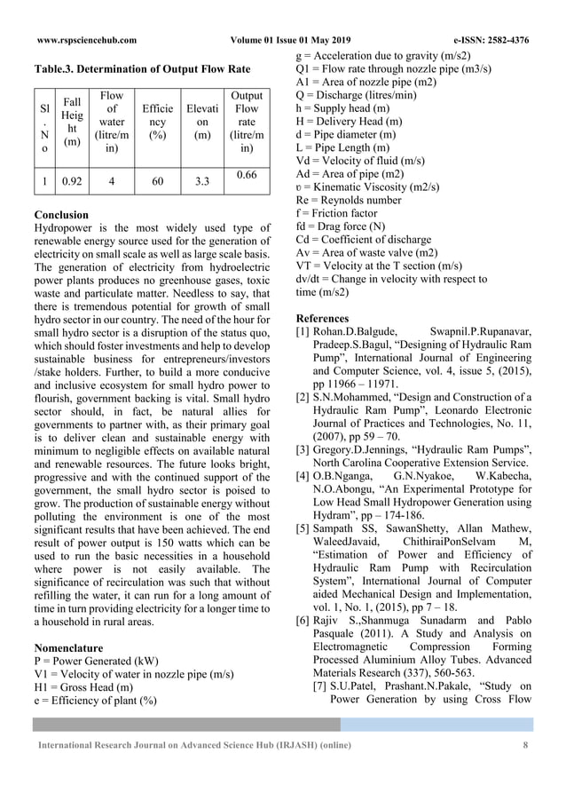 Design and fabrication of perpetual motion hydroelectric power ...