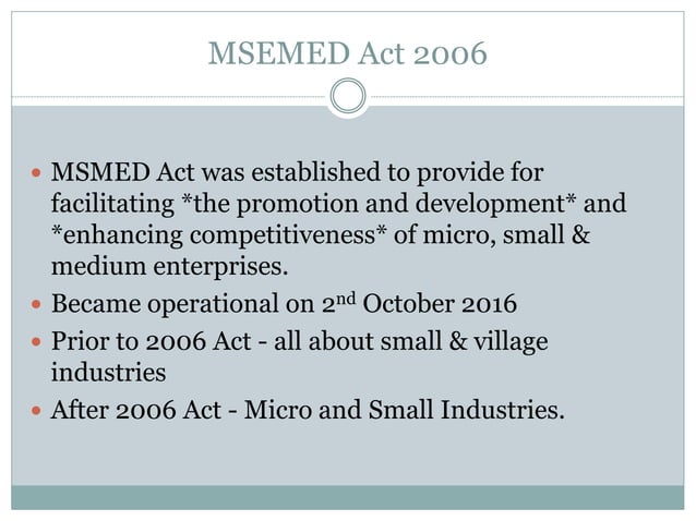 MSME | PPTX | Small and Medium-sized Business | Business