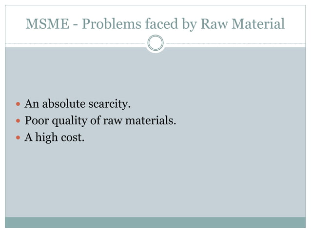 MSME | PPTX | Small and Medium-sized Business | Business