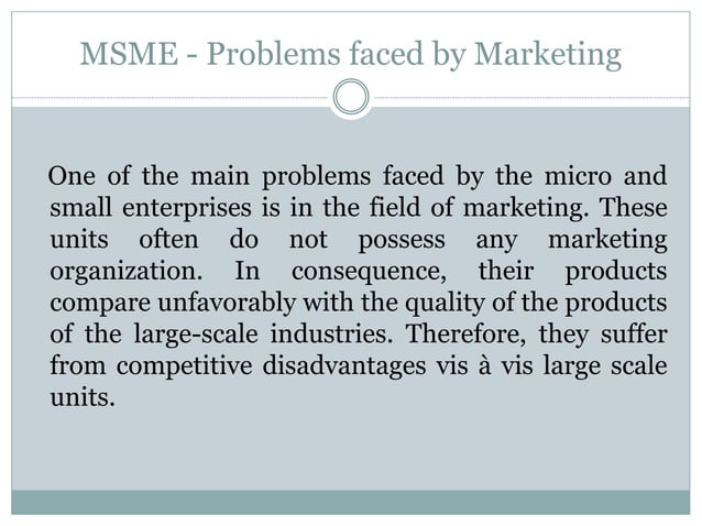 MSME | PPTX | Small and Medium-sized Business | Business