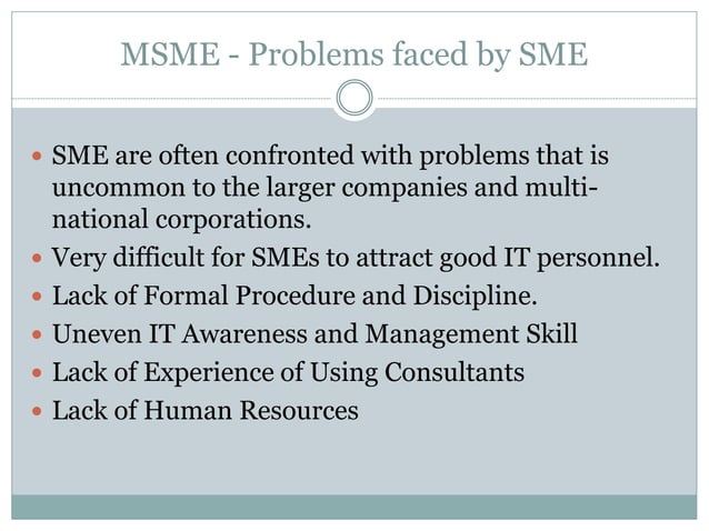 MSME | PPTX | Small and Medium-sized Business | Business