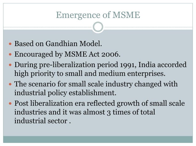 MSME | PPTX | Small and Medium-sized Business | Business