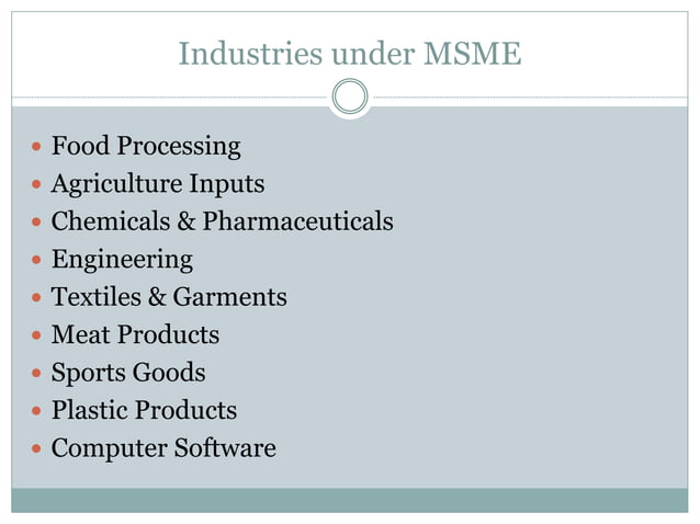 MSME | PPTX | Small and Medium-sized Business | Business