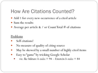 Measuring academic influence: Not all citations are equal | PPT
