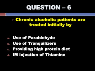 AIIMS Nursing Officer Exam Psychiatric Question Paper | PPTX