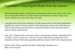 Guidelines for Legally Using Multimedia | PPT
