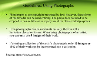 Guidelines for Legally Using Multimedia | PPT