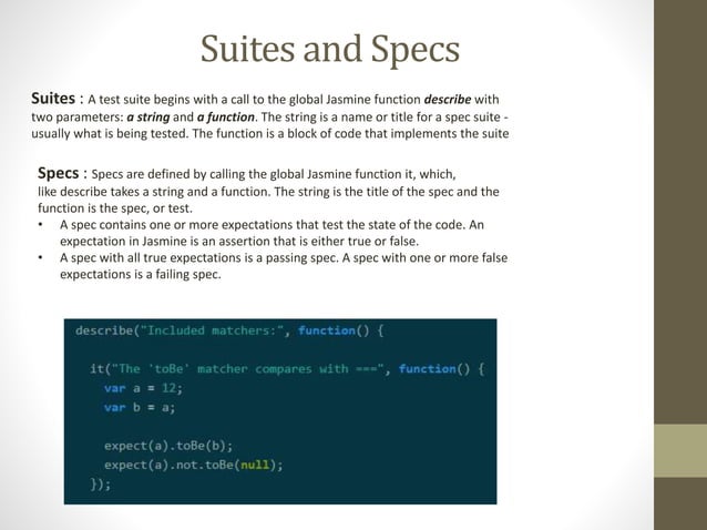 Jasmine framework | PPT