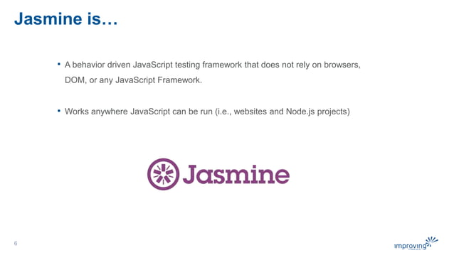 Jasmine Testing to the Rescue! | PPT