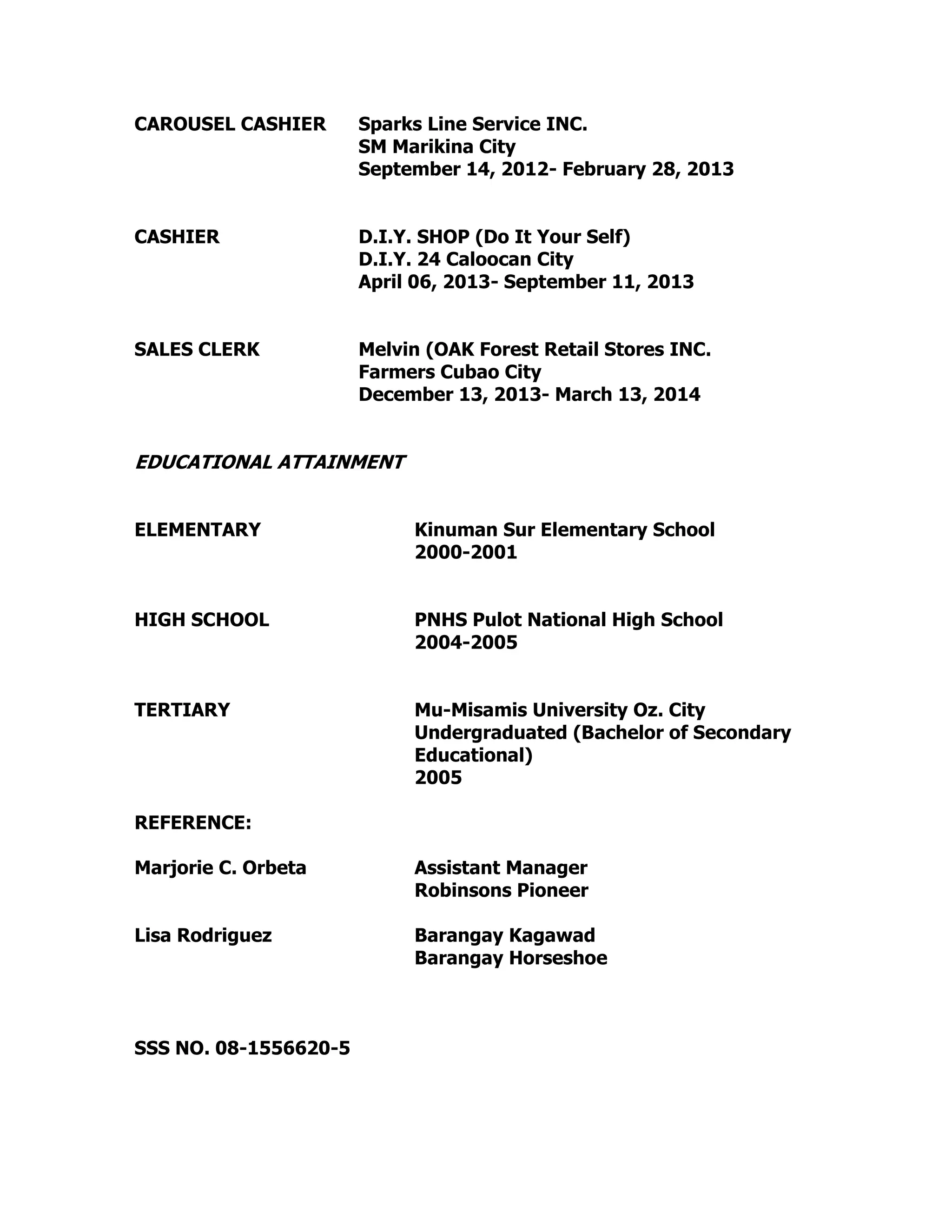 Jasmin resume | DOCX
