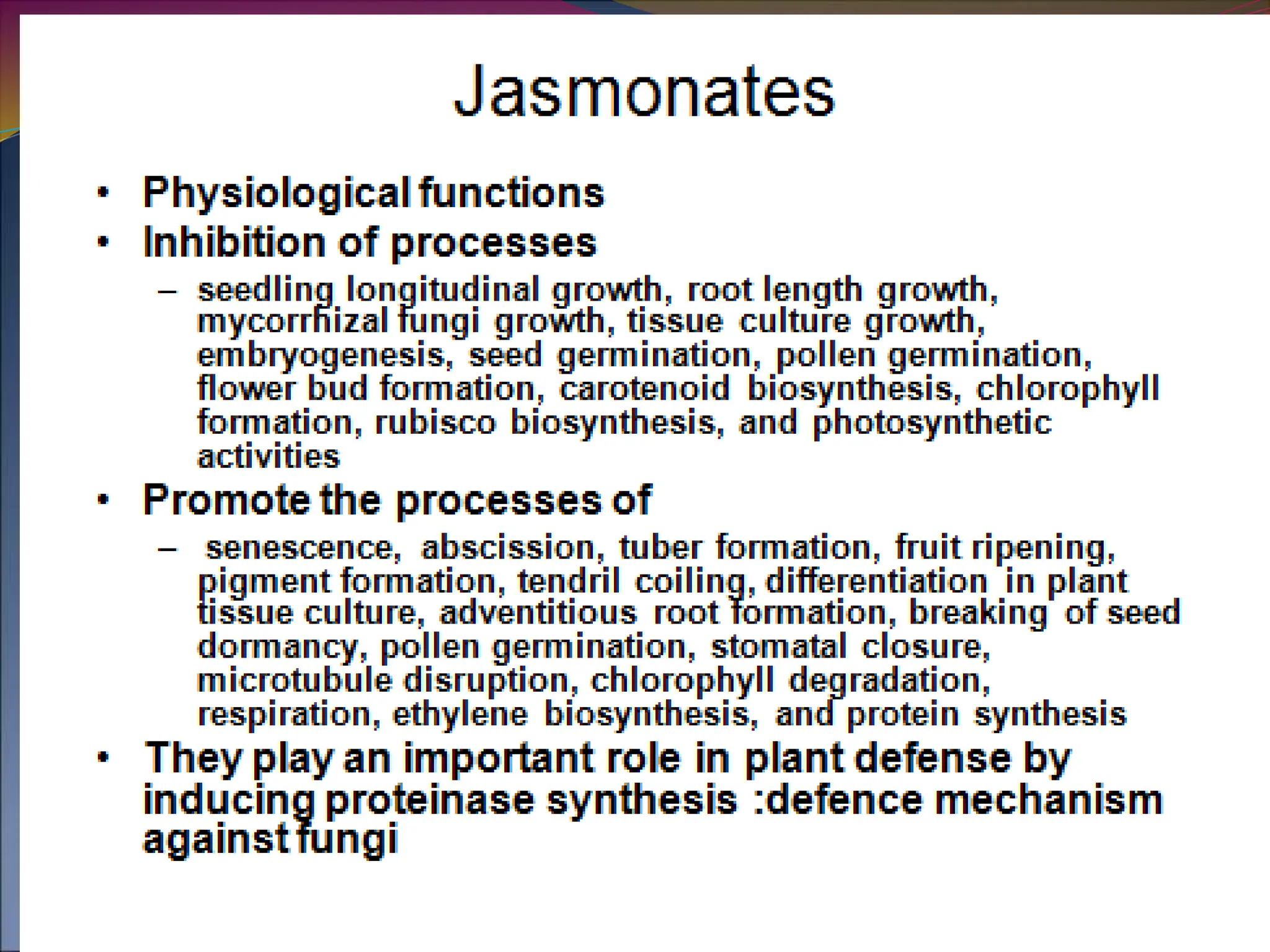 Jasmonic_Acid an overview on its role and application | PPT