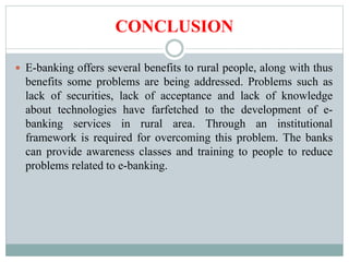 opportunities and risk of e-banking | PPTX