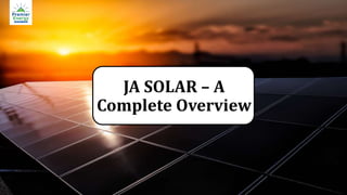 Ja Solar Panel Overview | PPT