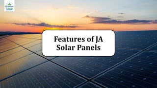 Ja Solar Panel Overview | PPTX