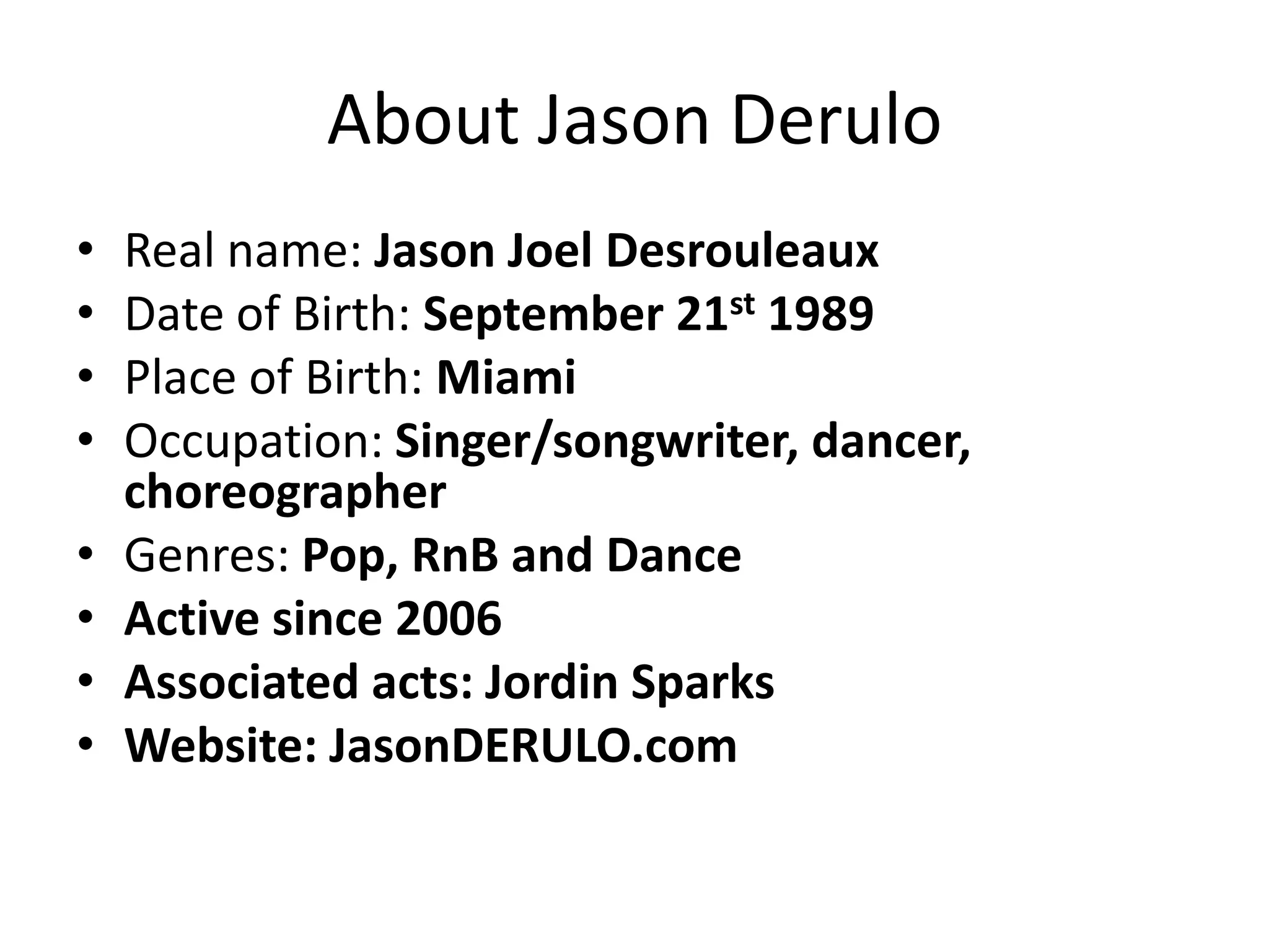 Jason Derulo | PPTX