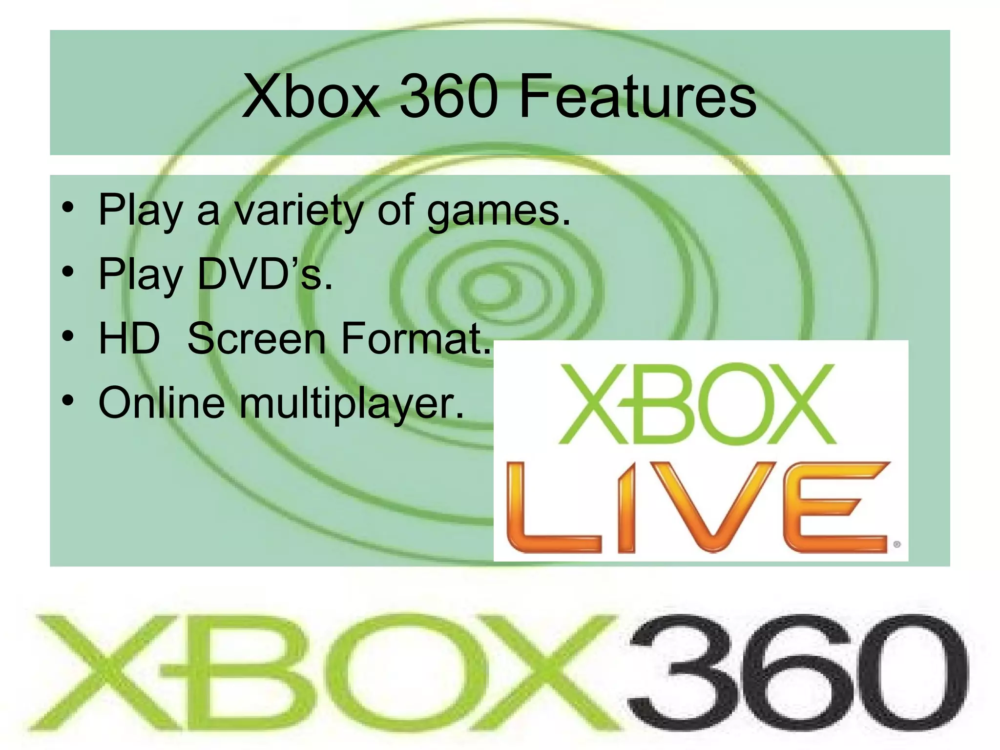 Xbox 360 | PPT | Home Entertainment Systems | Consumer Electronics