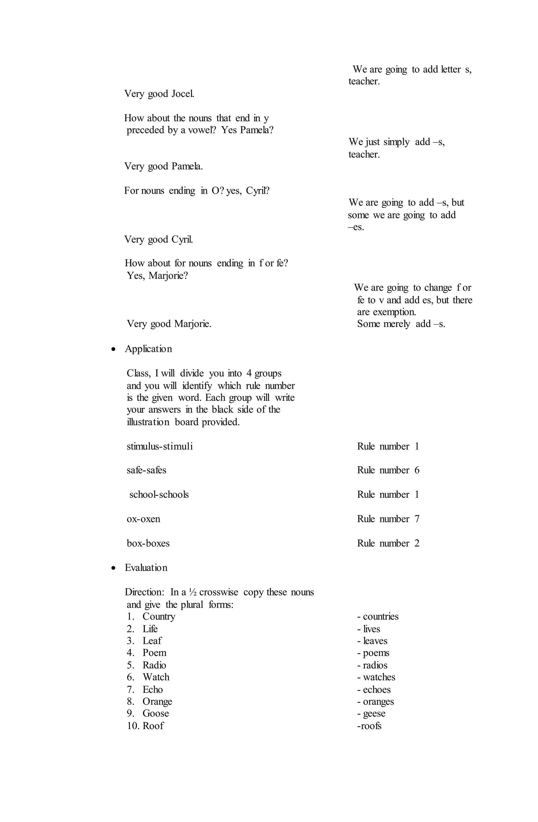 Detailed Lesson Plan for English (Language) Grade 6 | DOCX